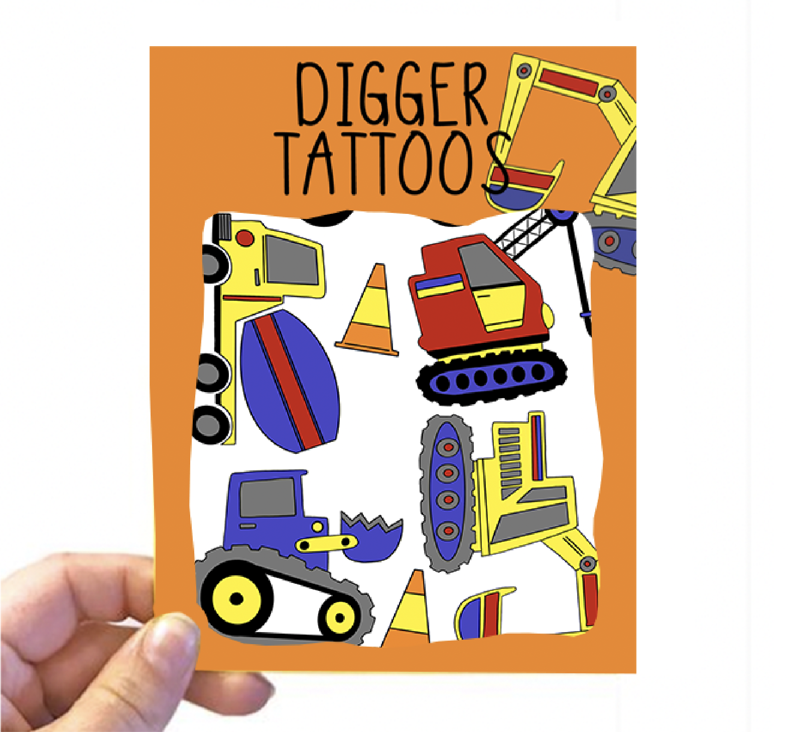 Digger Transfer Tattoos – Mini Moments Scotland